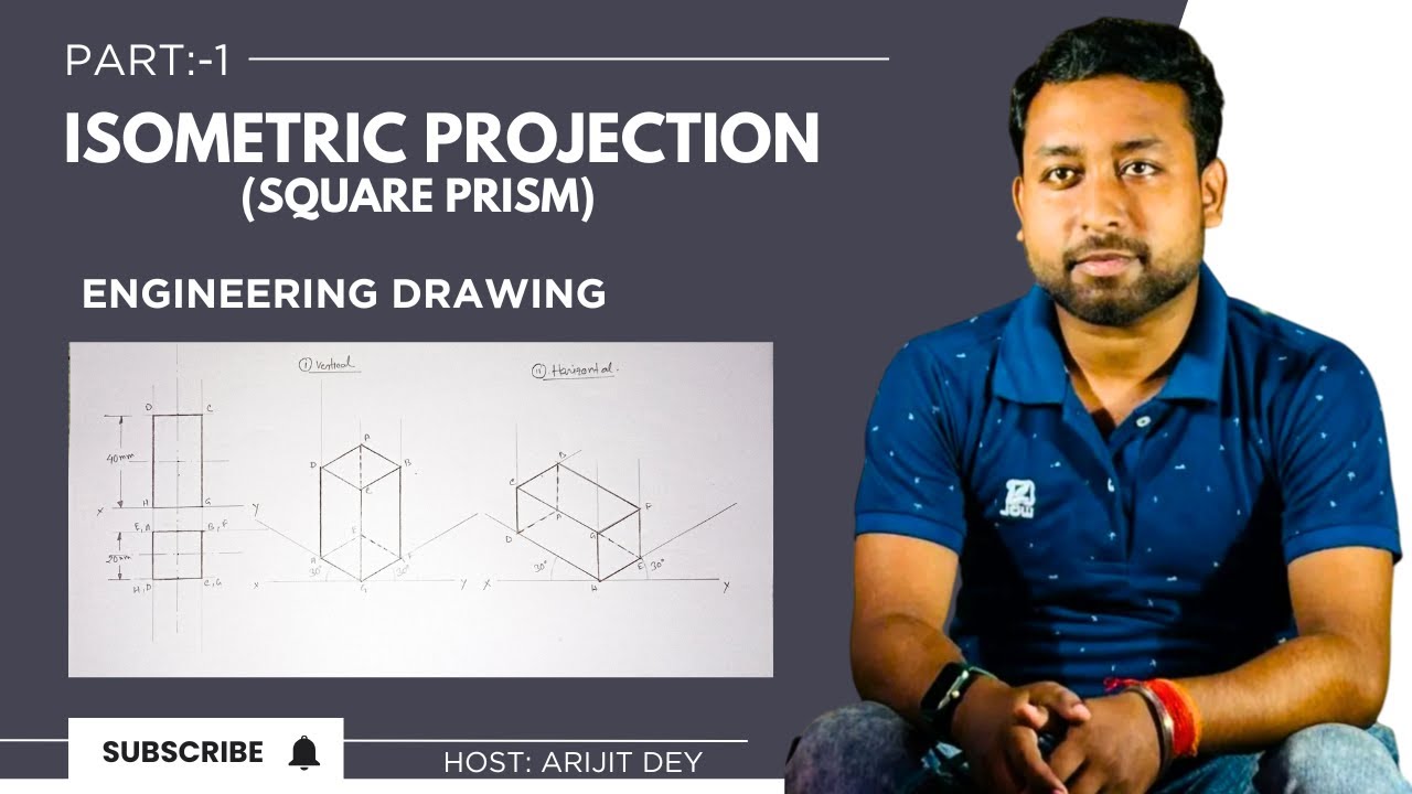 ISOMETRIC PROJECTION (Square prism) - YouTube