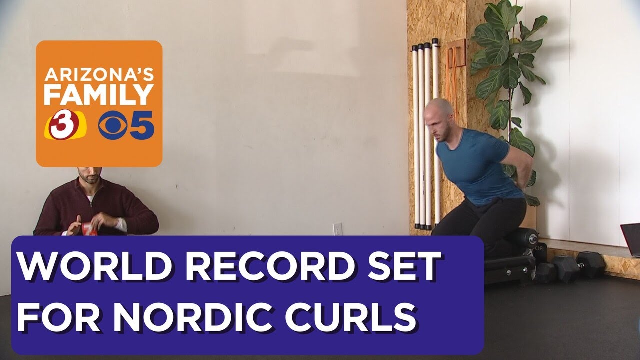 Man in Phoenix sets world record for Nordic curls - YouTube