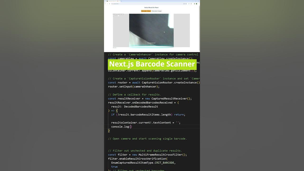 Next.js Barcode Scanner - Quick Implement - YouTube