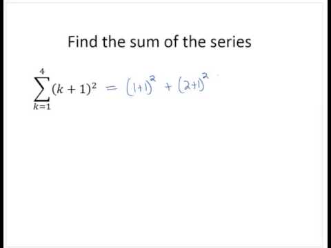 sum using sigma notation - YouTube
