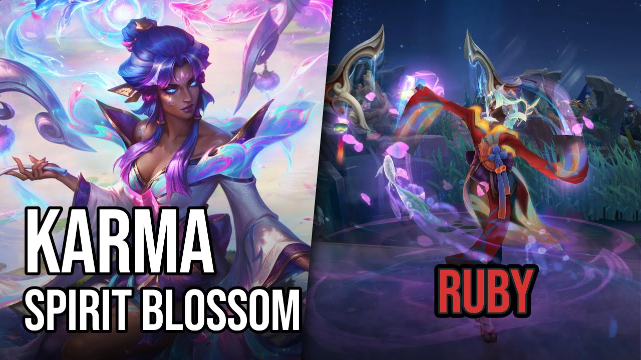 Ruby Spirit Blossom Karma Skin | League of Legends - YouTube