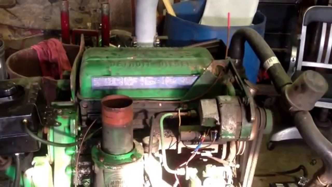 3-53 Detroit diesel running - YouTube