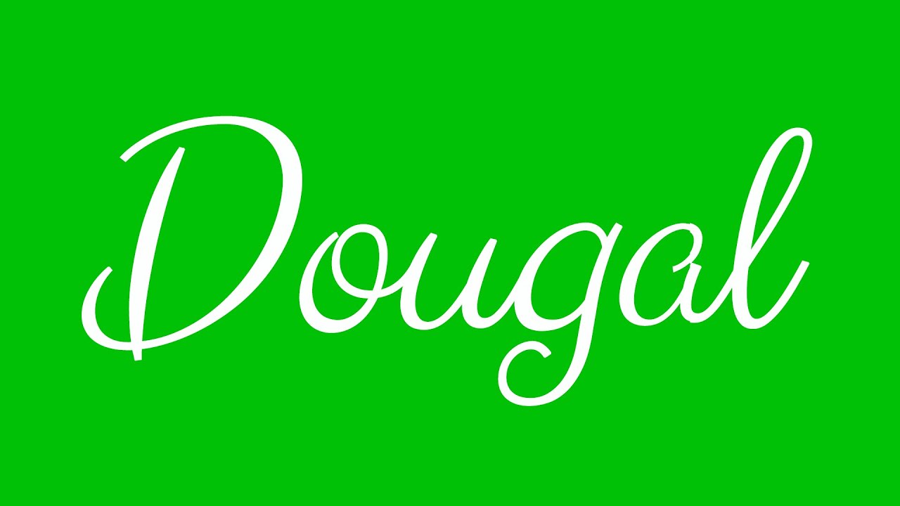 Learn how to Sign the Name Dougal Stylishly in Cursive Writing - YouTube