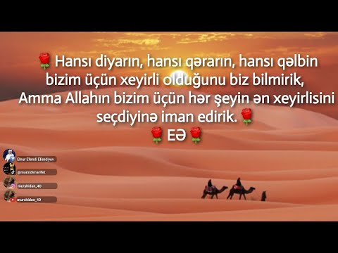 Dini statuslar , dəyərli sözlər 1🌹 Hacı Elnur Əfəndi 🌹