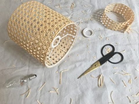 DIY Lamp Shade Using Rattan Webbing - YouTube