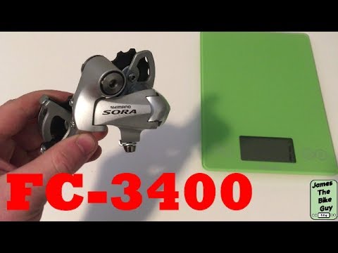 Shimano Sora 3400 9 Speed Rear Derailleur Weight and Close look - YouTube
