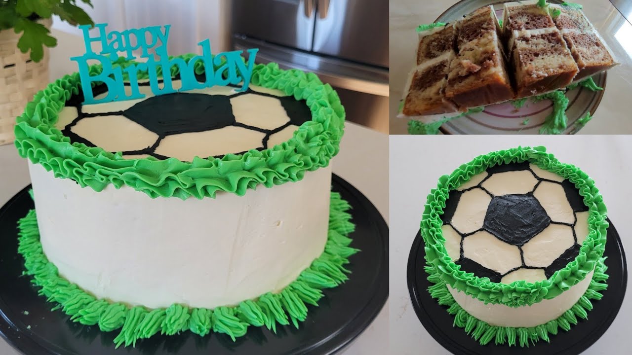 Easy soccer ball cake || ቀላል የእግር ኳስ የልደት ኬክ አሰራር🎂 - YouTube