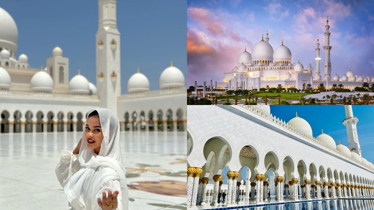 HAMISA ndani ya MSIKITI mkubwa zaidi ABU DHABI, Sheikh Zayed Grand ...