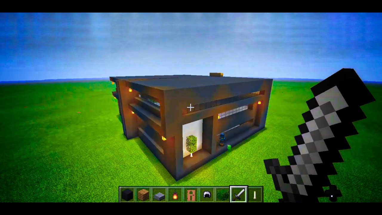 EYE CATCHING DARK GREY MODERN MINECRAFT MANSION (TUTORIAL) - YouTube
