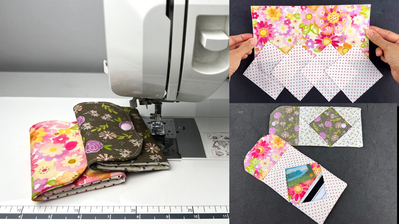 Quick and easy Way. How to sew mini Card holder. - YouTube