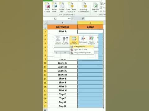 Excel Shortcuts l Data Validation l Tricks l Shorts l Time Saving l Excel Tips & Tricks #shorts ...