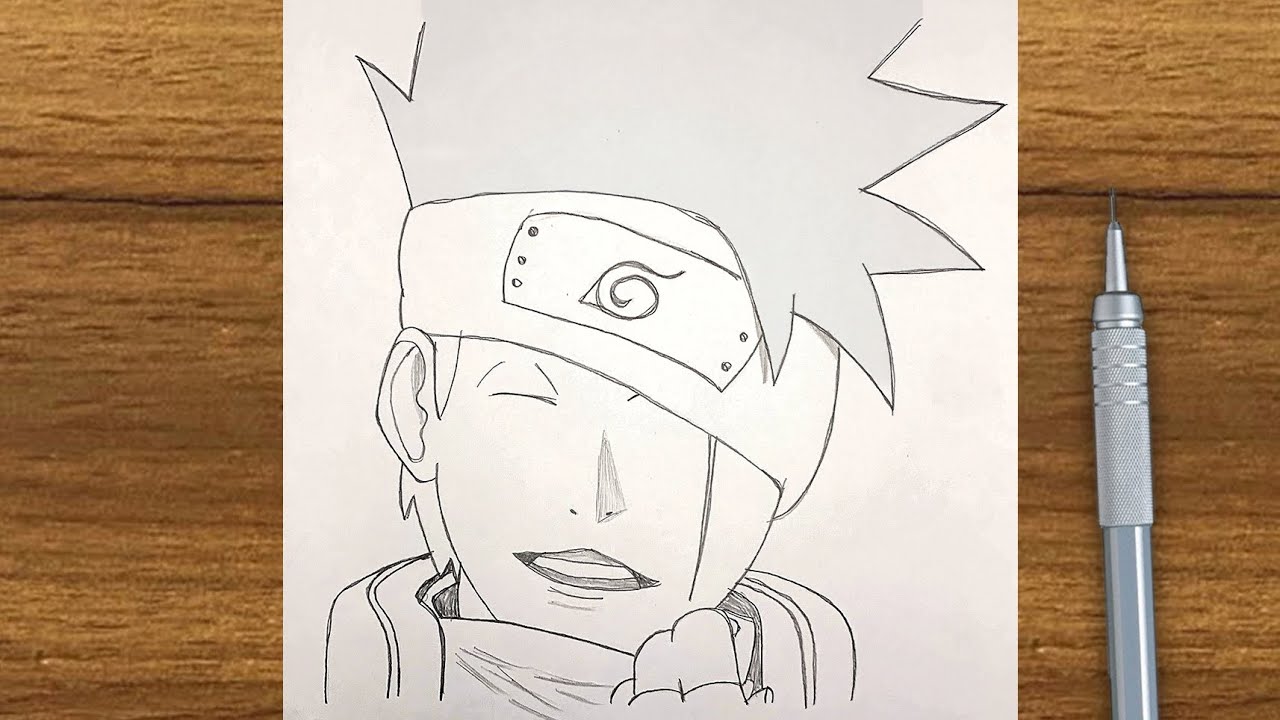 How to draw Kakashi Hatake no mask | Drawing tutorial step by step ...