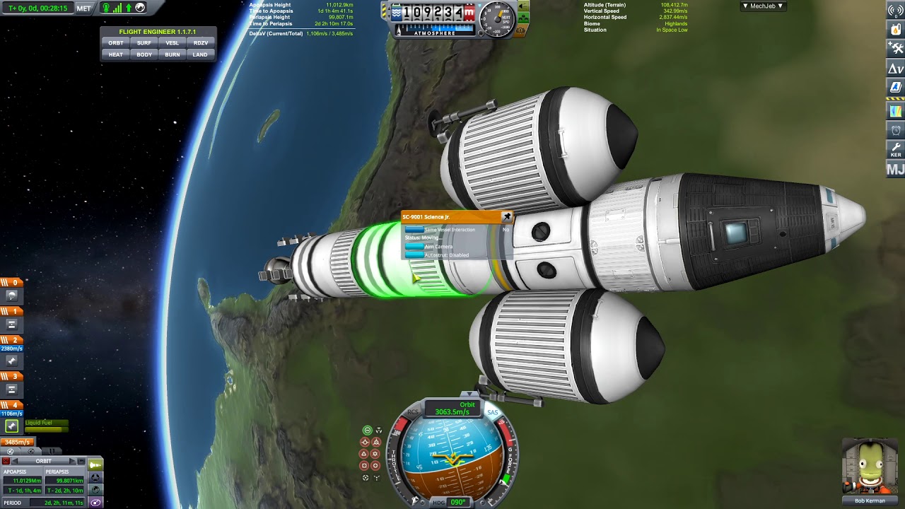 Kerbal Space Program - How to start in 'Science Mode' - Part 5 - Orbit ...