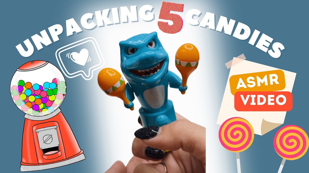 UNPACKING 5 CANDIES 😍💖 | WACKY SHARK | JUICY DROP | SOUR FLUSH | DUBBLE ...
