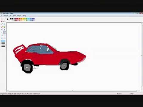 How to draw a car in MS paint - YouTube