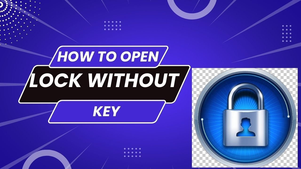 how to open a lock without key - YouTube