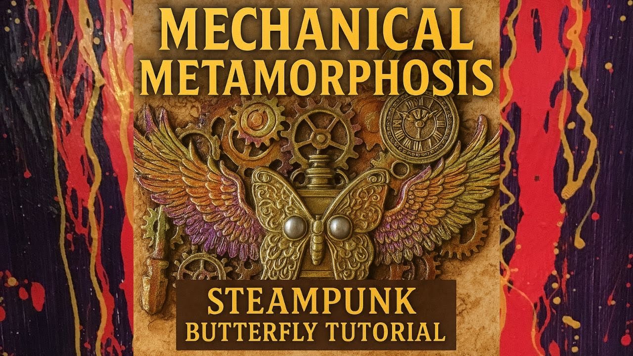Mixed Media - Mechanical Metamorphosis - Steampunk Art Tutorial - YouTube