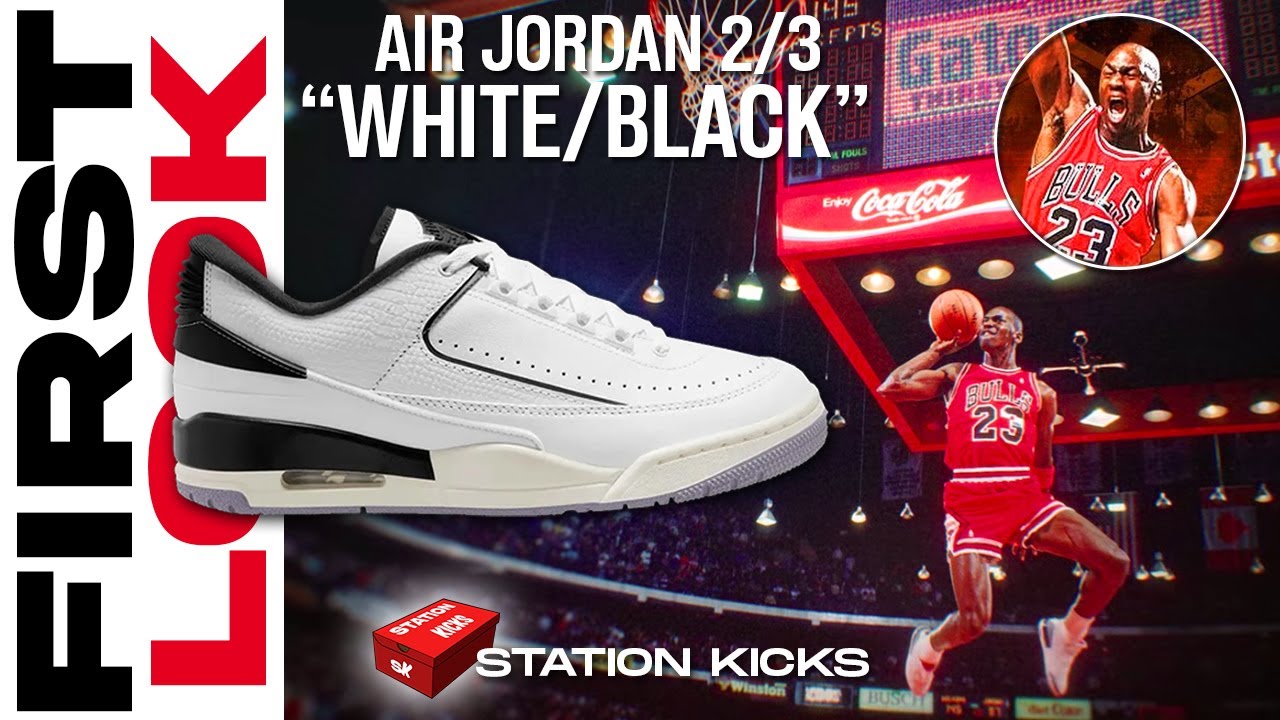 Detailed view of the new Air Jordan 2/3 “WHITE/BLACK” RELEASING IN ...