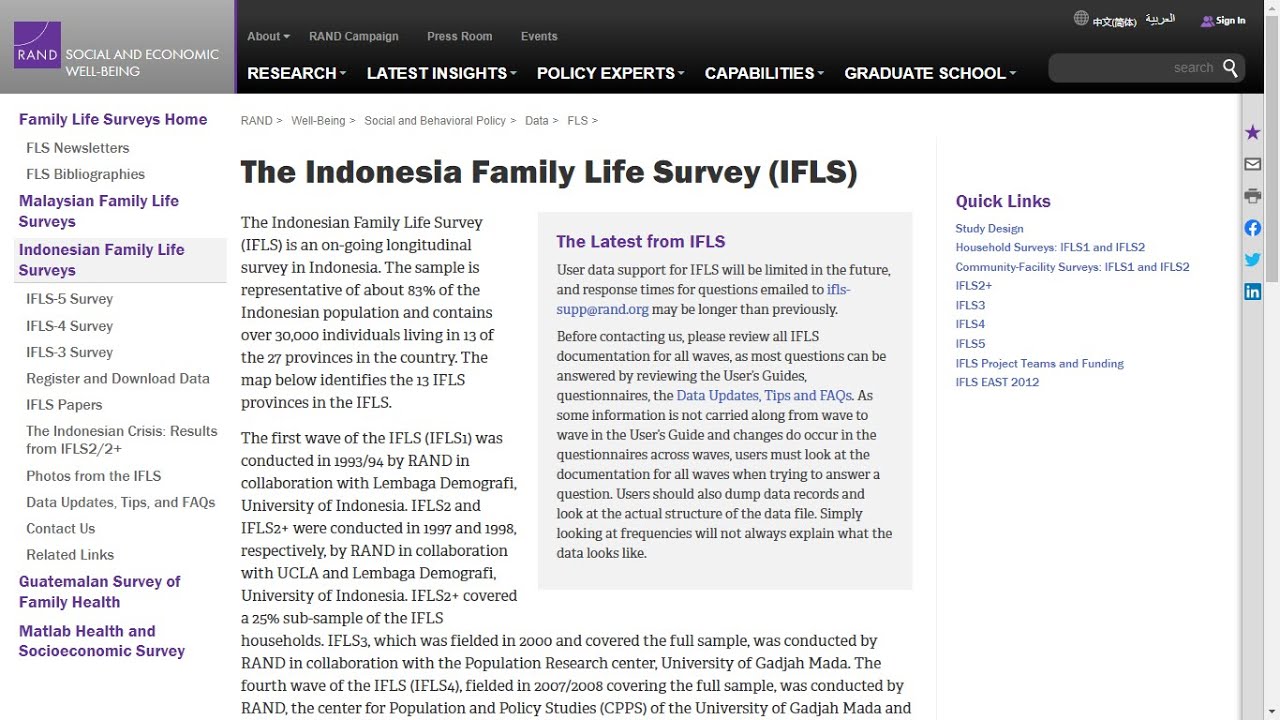 Tutorial Mendownload Data IFLS - YouTube