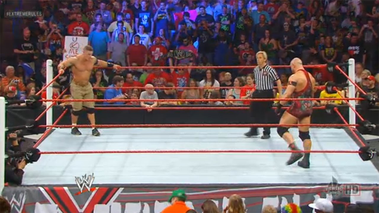 WWE Extreme Rules 2013 : John Cena Vs Ryback Extreme Rules Match For ...