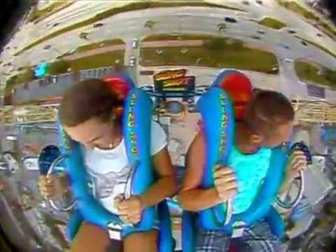 guy pees himself on slingshot - YouTube