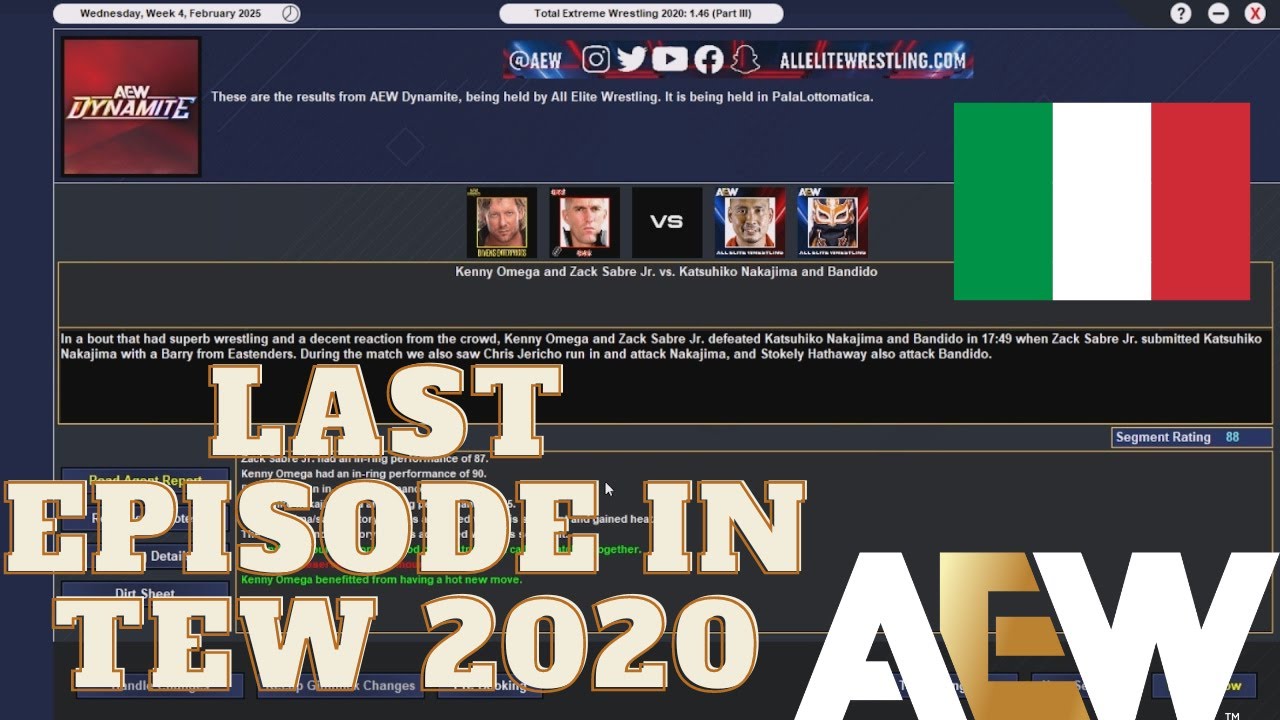 TEW Series - AEW Draft Episode 52: Dynamite Goes to Italy [Last Episode ...