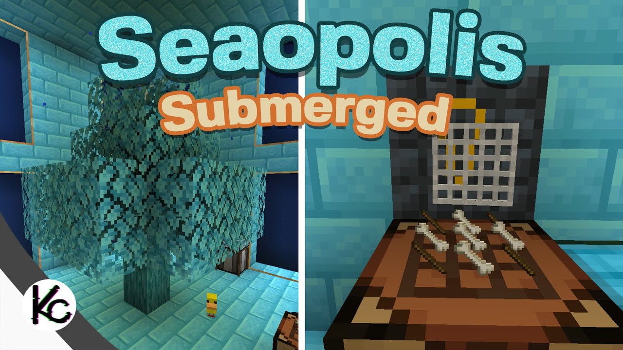 Trees underwater? | Minecraft Modpack Seaopolis | - YouTube