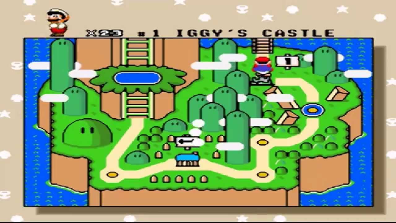 Gameplay Super Mario World – Yoshi’s Island 4 / Iggy Castle - YouTube