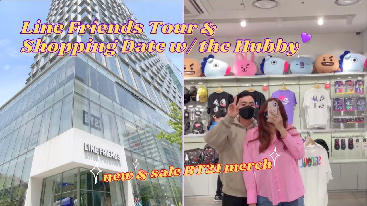 🇵🇭🇰🇷 Line Friends Hongdae Date w/ my Husband, Shopping (BTS) BT21, New ...