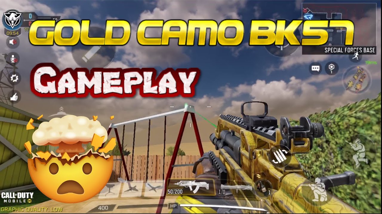 GOLD BK57 CAMO GAMEPLAY COD MOBILE - YouTube