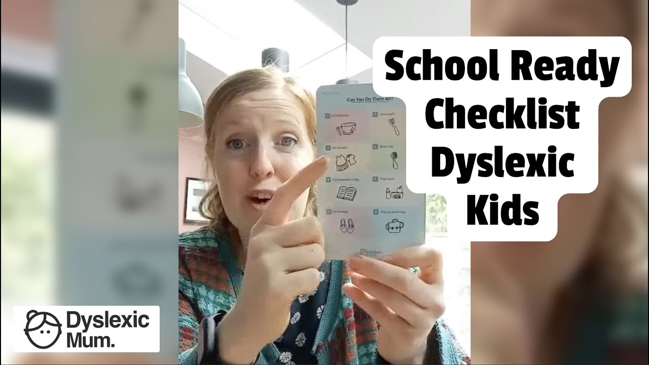 School Ready Checklist Dyslexic Kids | How to help Children with ...