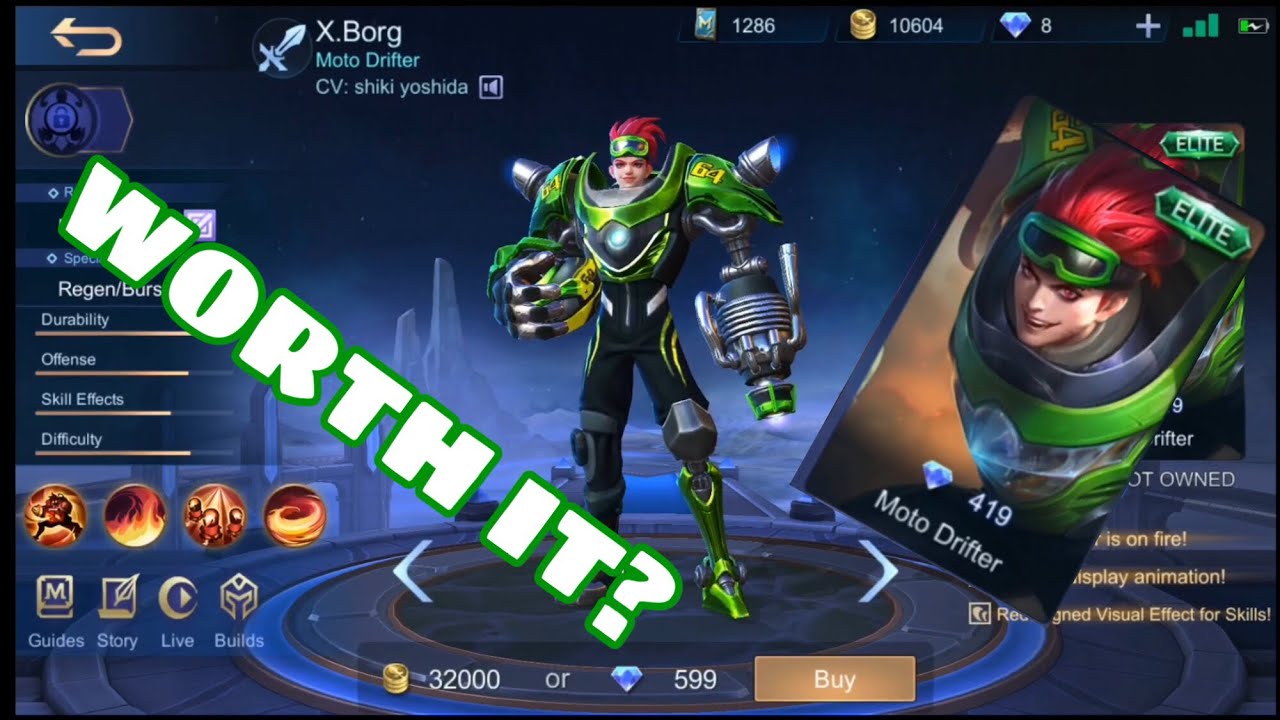 MOBILE LEGENDS | NEW ELITE SKIN OF X-BORG IS FINALLY OUT! - YouTube
