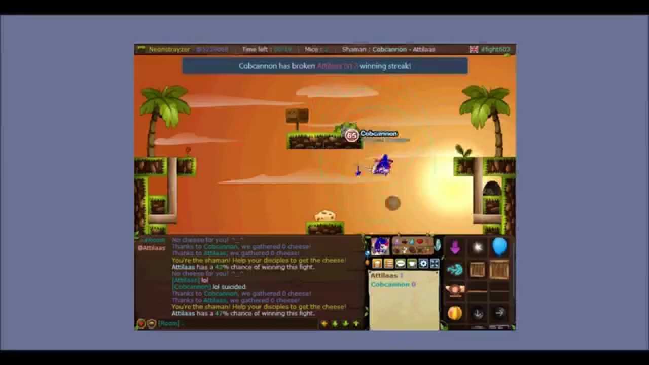 Transformice: Shaman Showdown: Cobcannon (Yami mode) vs Attilaas - YouTube