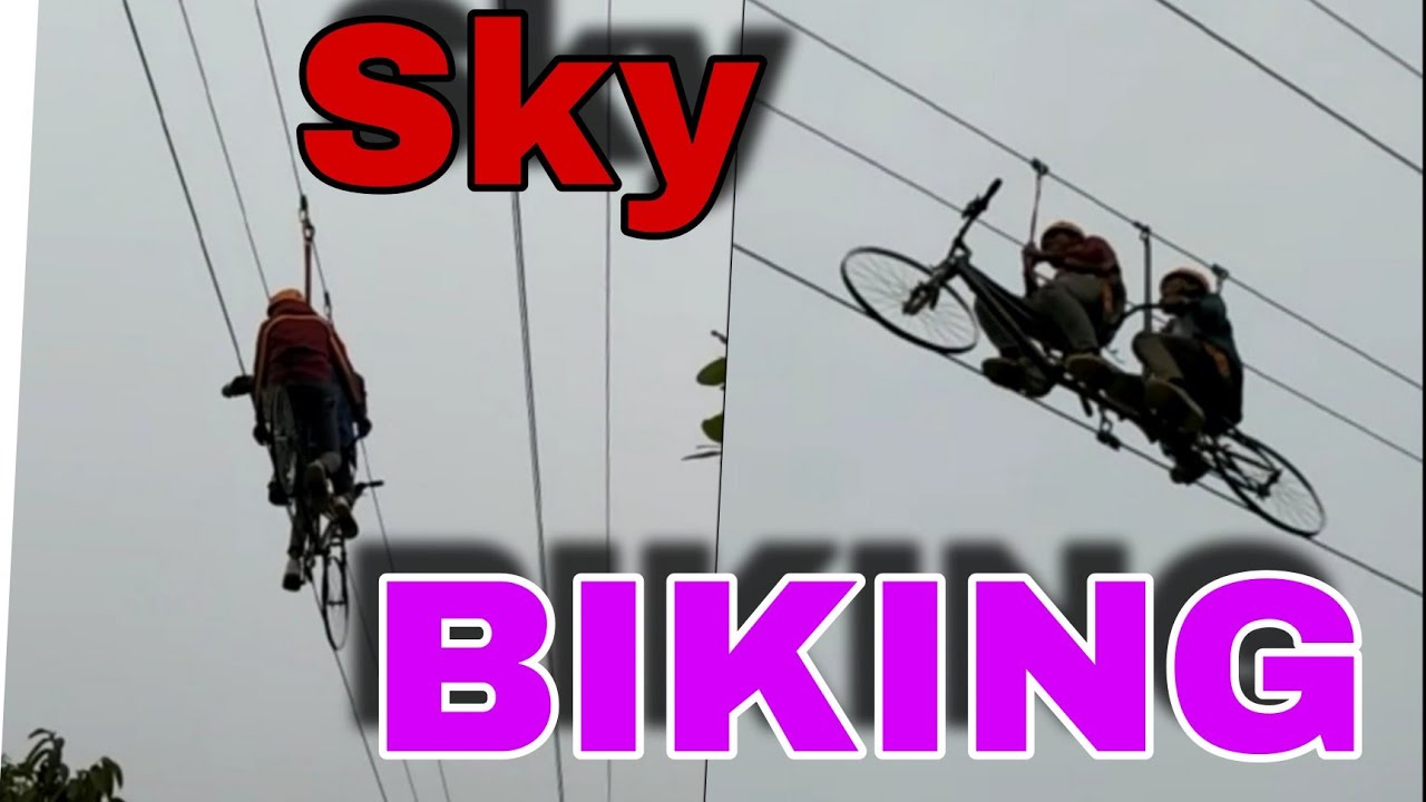 Sky bycycling in Nature safari rajgir // Sky Biking //zip cycling ...