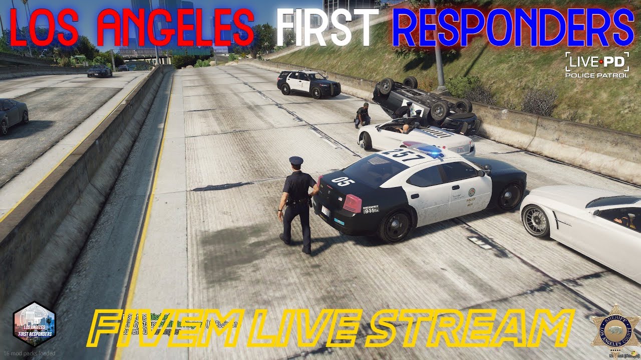 Los Angeles First Responders - (FIVEM) Live Stream | 10-99 OFFICER DOWN ...