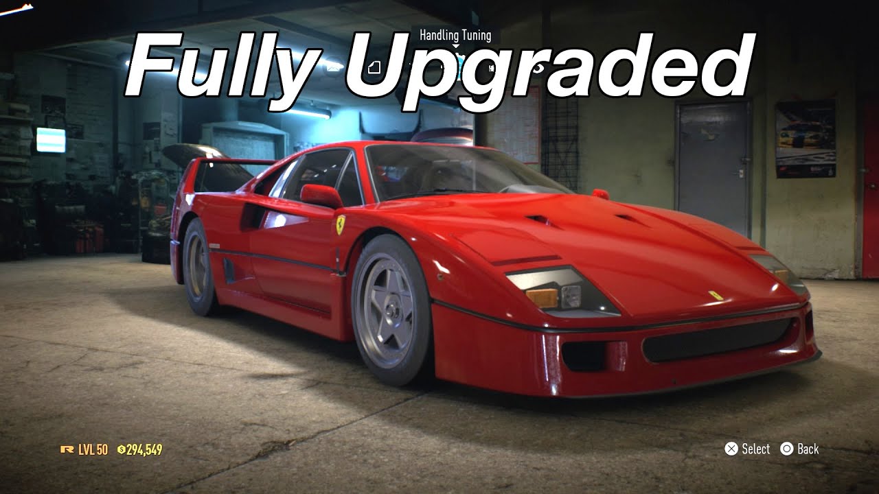 NFS (2015) 927 HP Ferrari F40 Fully upgraded speed run - YouTube