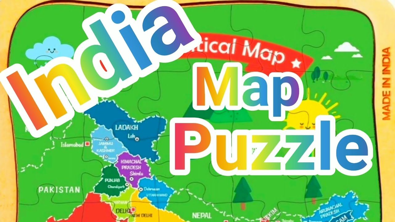 Kids Activity | India Map Puzzle | Indian Political Map | Bharat Naksha ...