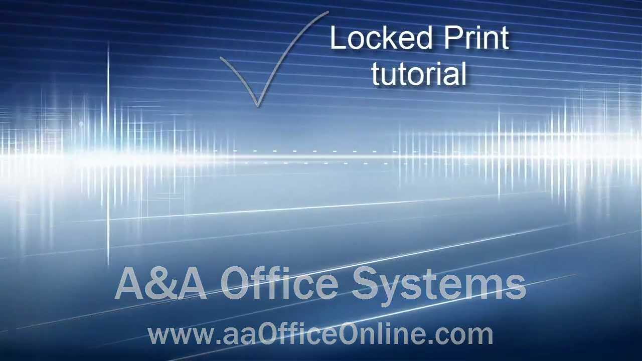 How to Securely Print With Locked Print on a Ricoh Savin Copier / MFP ...
