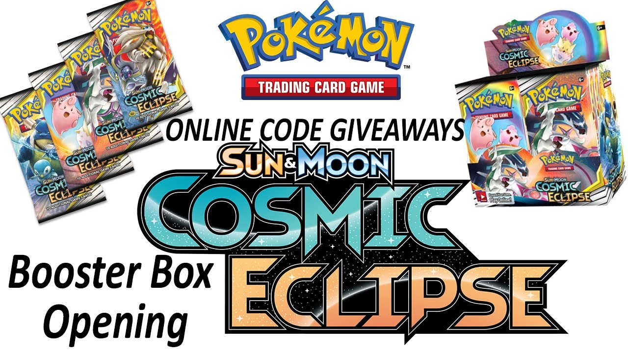 Cosmic Eclipse Booster Box Card Opening, Plus TCGO code giveaways ...