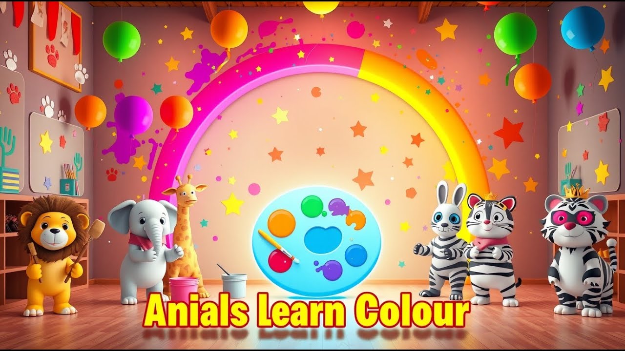 Animals Learn Colours 🎨 Names | Explore & Play Fun Colour Educational ...