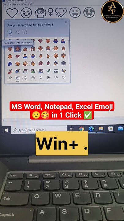 MS Word, Notepad, Excel Emoji 🙂🥰 in 1 Click #shorts #excel #exceltips #computer #viral #emoji ...
