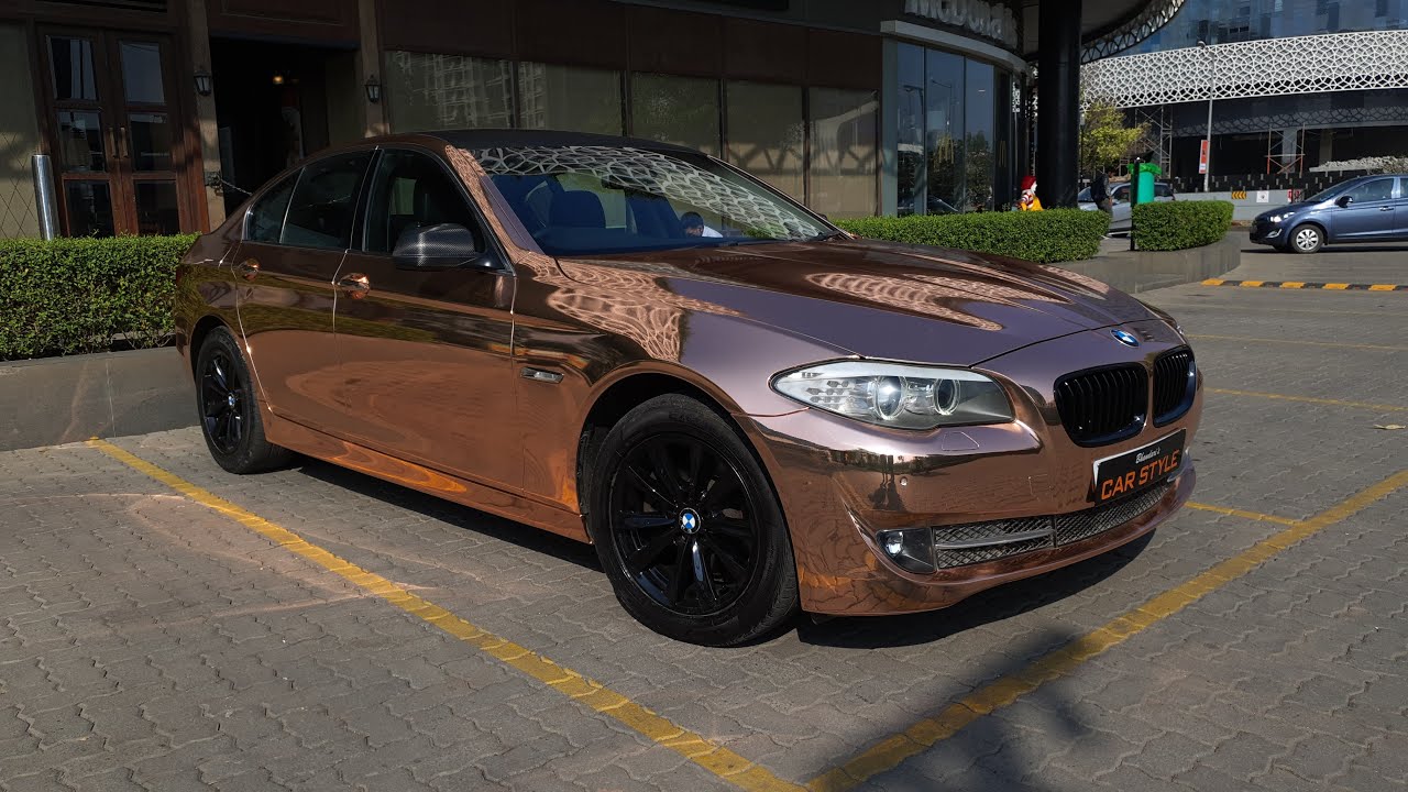 India's only BMW 5 SERIES wrapped in Avery Dennison ROSE GOLD CHROME at ...