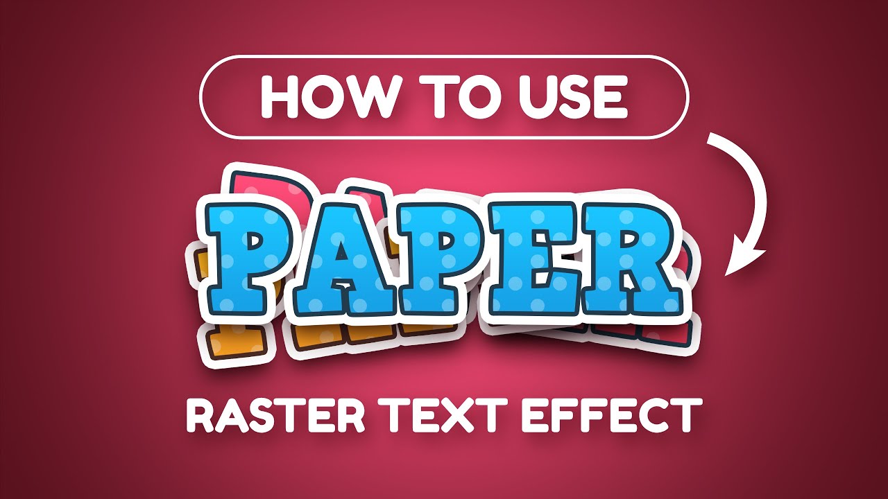 How to use | Raster text effect | Adobe Photoshop - YouTube