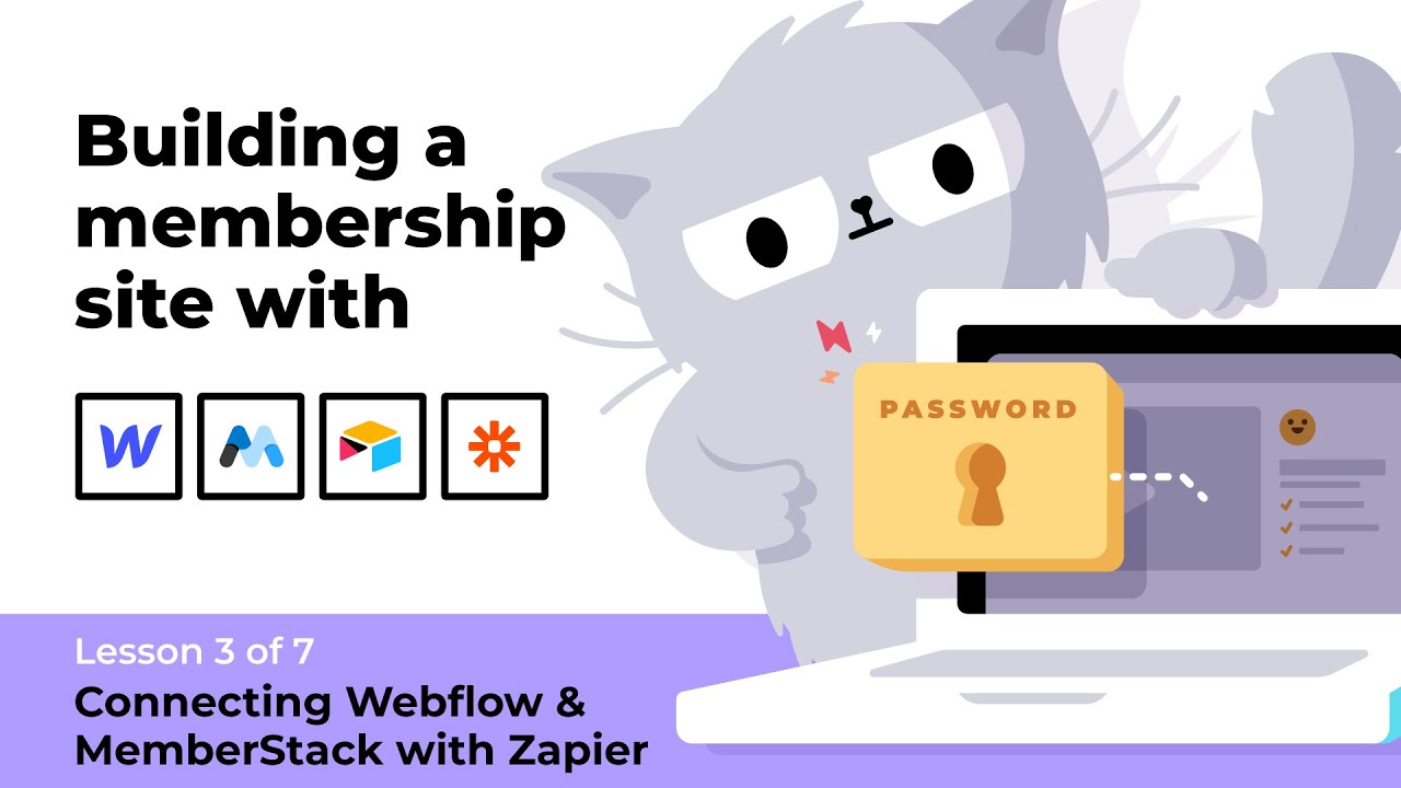 (3 of 7) Connecting Webflow & MemberStack with Zapier - YouTube