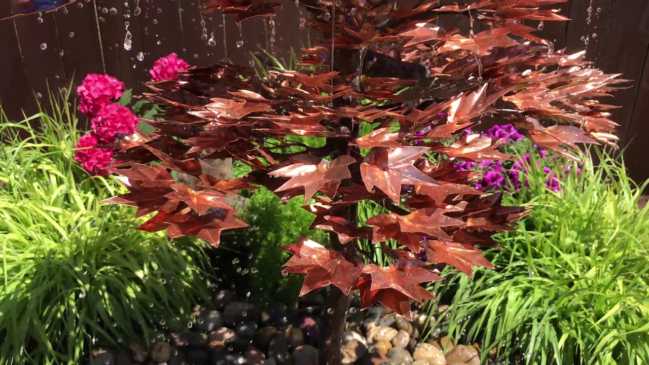 Japanese Maple Tree Copper Fountain - YouTube