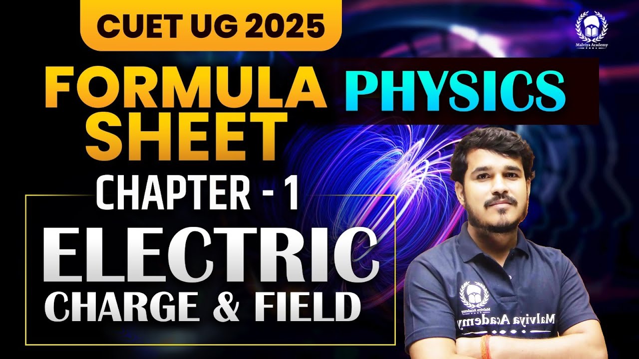 CUET 2025 Physics Formula Sheet 📄 | Electric charge & Field | SM Sir 🔥 ...