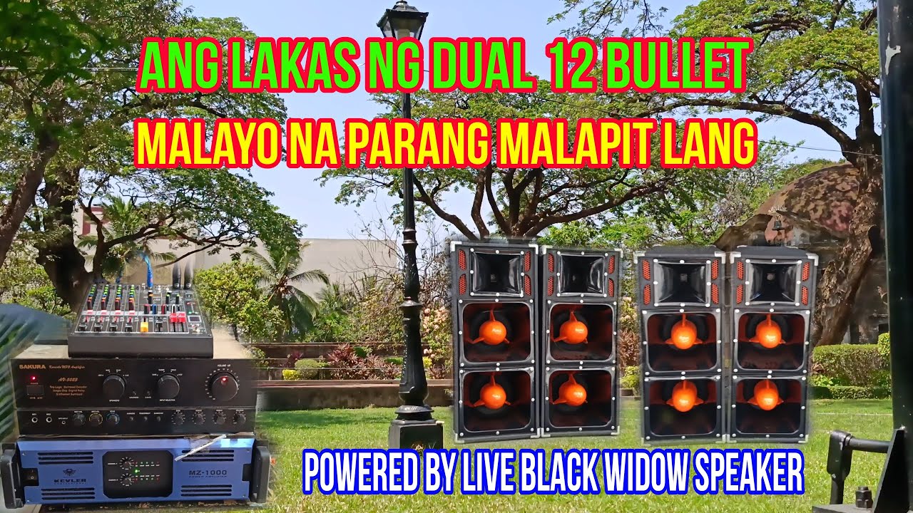 lakas ng dual 12 Bullet Mid Hi speaker & powered by Kevler MZ-1000 ...