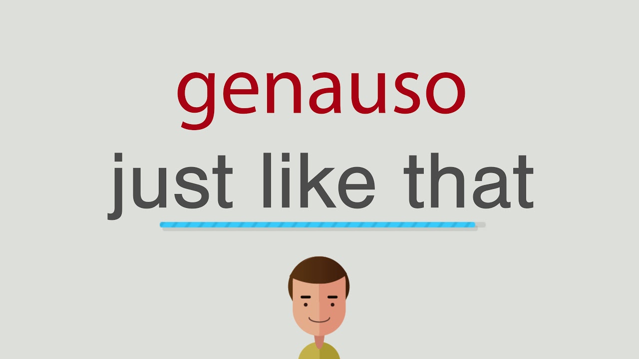 genauso auf englisch - YouTube
