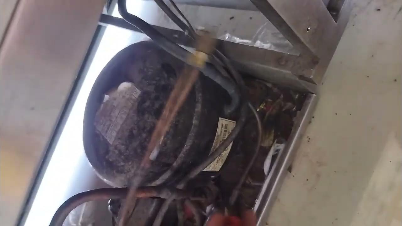 steel body fridge problem, compressor replace, compressor problem - YouTube