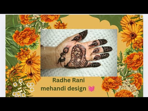 #howtomake Radha Rani henna design💖#shri Radhe Rani🥰mehandidesign# ...